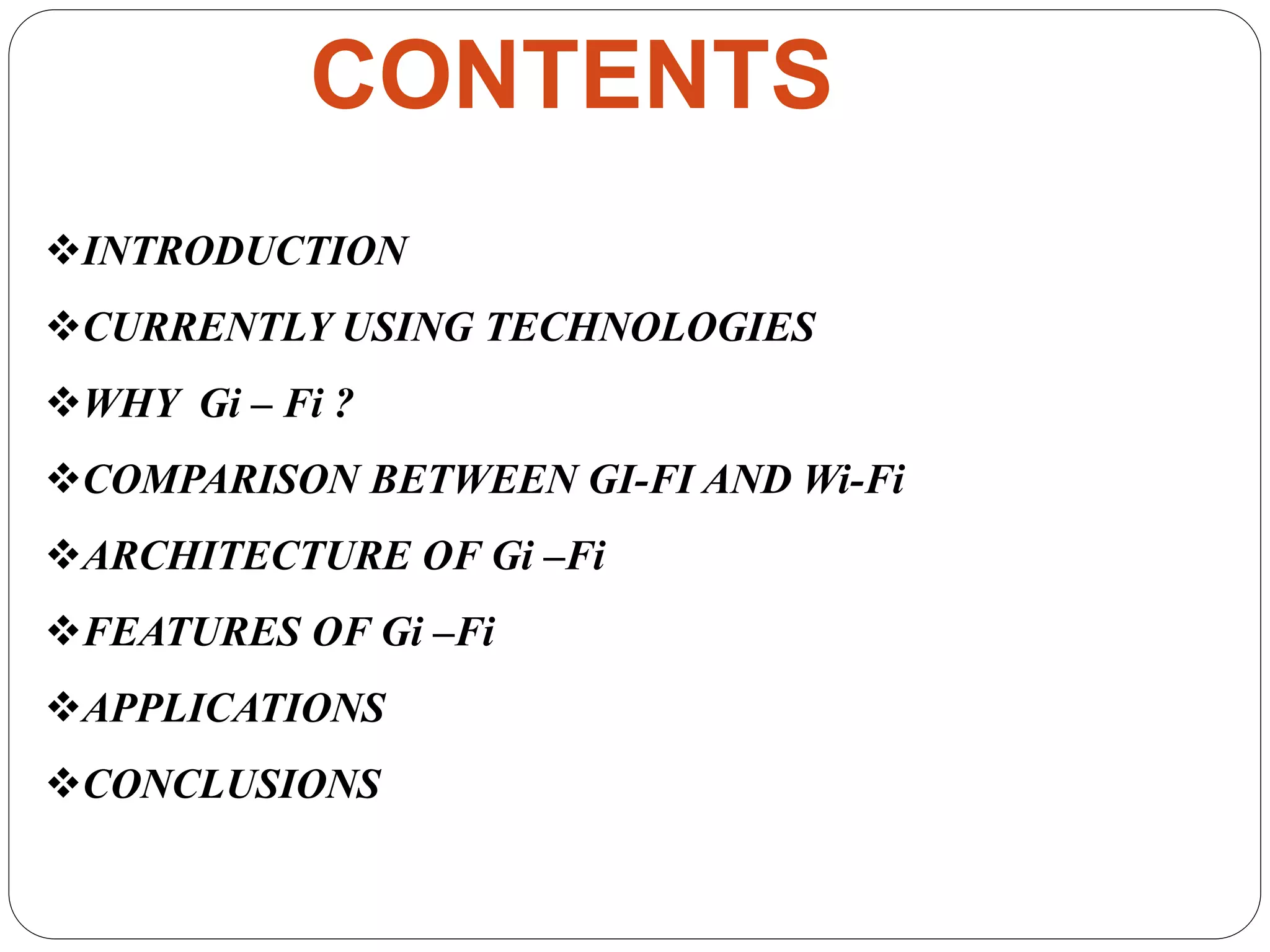 GI-FI TECHNOLOGY PPT NEW | PPT