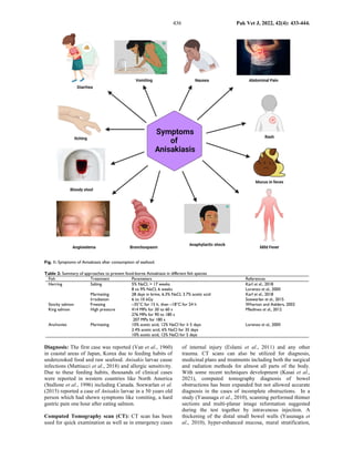 Potential of Anisakiasis in Foodborne Zoonosis | PDF