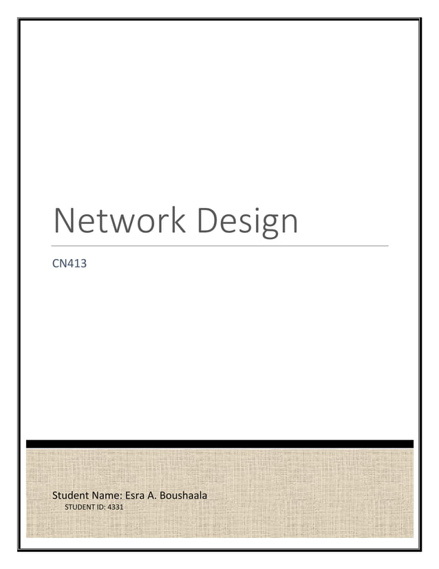 Network design | PDF | Computer Networking | Computing