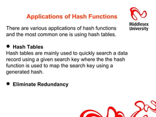 Hash Function & Analysis | PPT