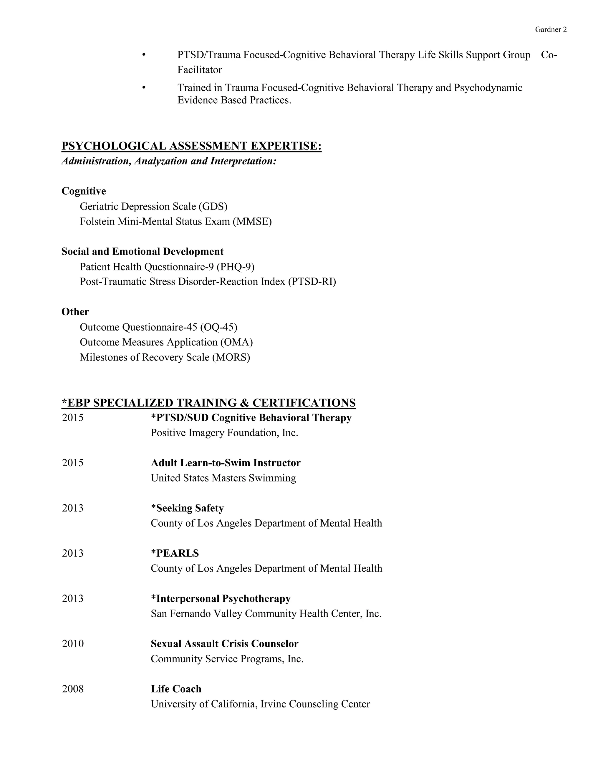 CV Tselane L Gardner Nov 2015 | PDF