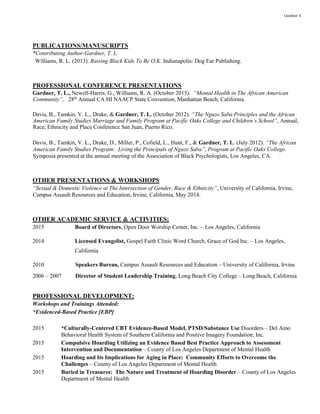 CV Tselane L Gardner Nov 2015 | PDF