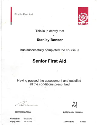 Senior First Aid | PDF