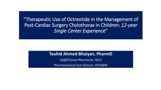PPT of Chylothorax Study | PPTX