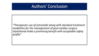PPT of Chylothorax Study | PPTX