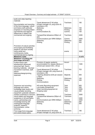 Kono Language and culture project summary Feb 2016 draft | PDF | Arts ...