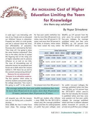 An Increasing Cost of Higher Education... | PDF