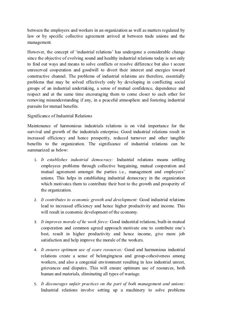 industrial relations