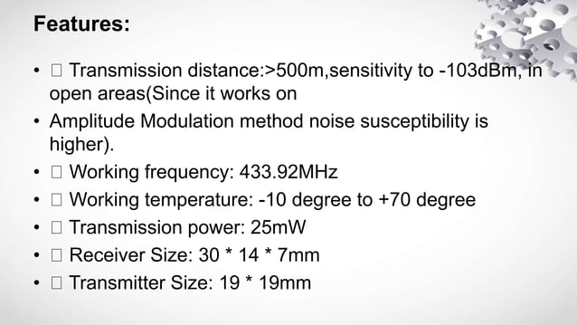 433 MHz RF Rx-Tx is a Receiver-Transmitter module | PPT
