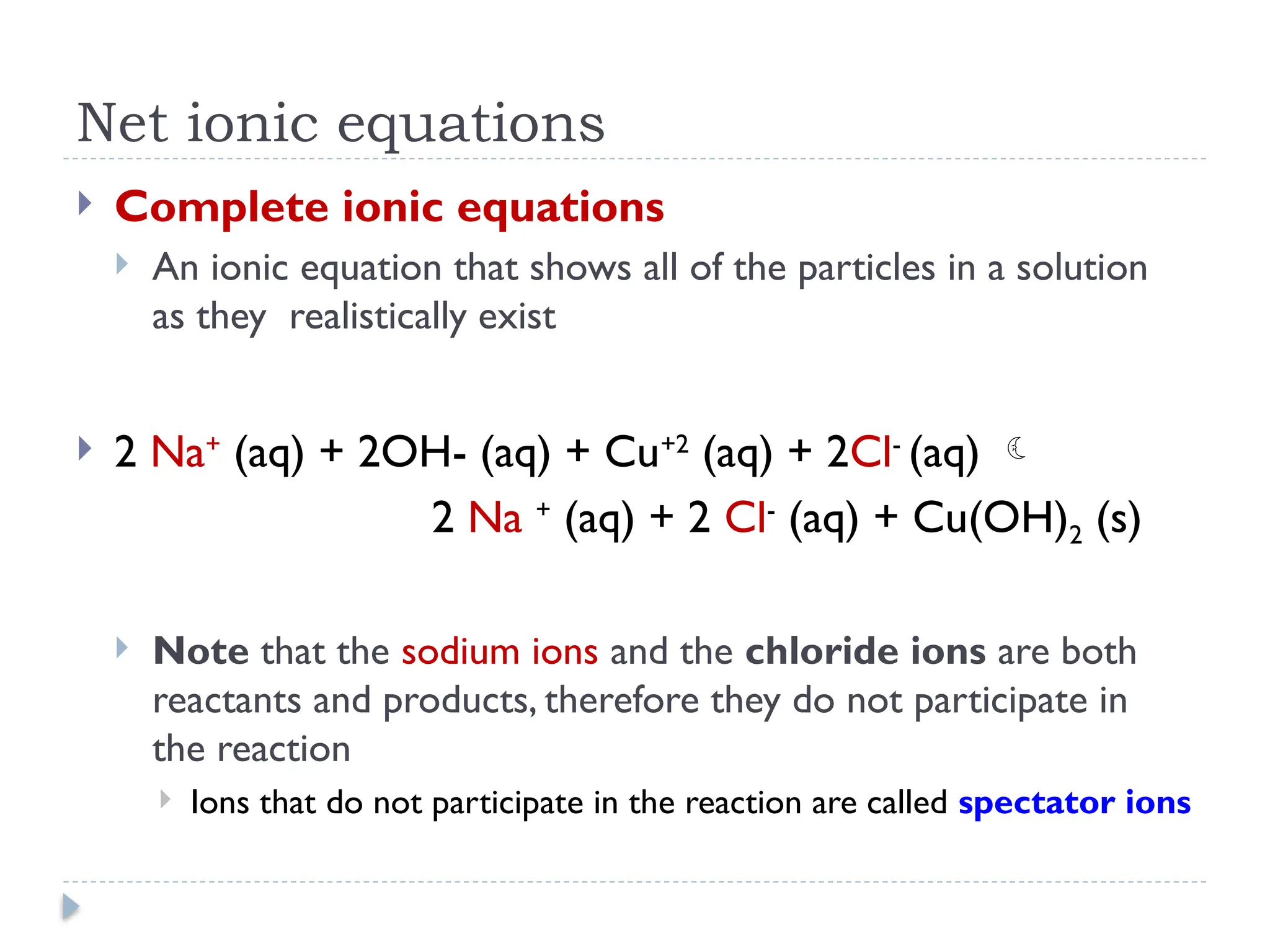 Ionic Equation And Net Ionic Equation Ppt Ppt