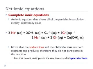 ionic equation and net ionic equation PPT | PPT