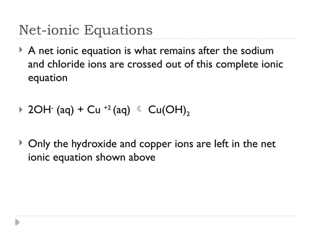 ionic equation and net ionic equation PPT | PPT
