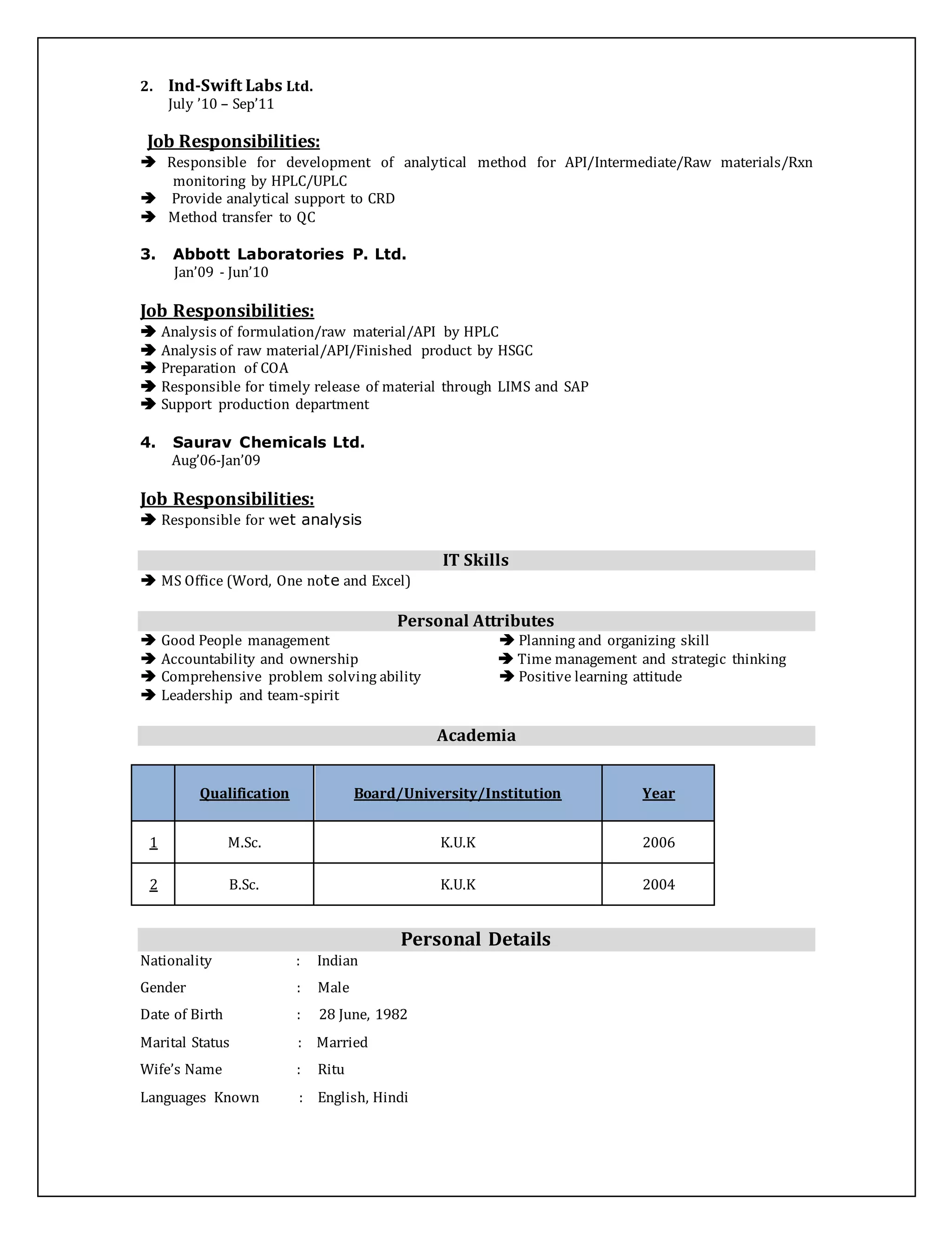 Resume_Saurabh_Formulation | PDF