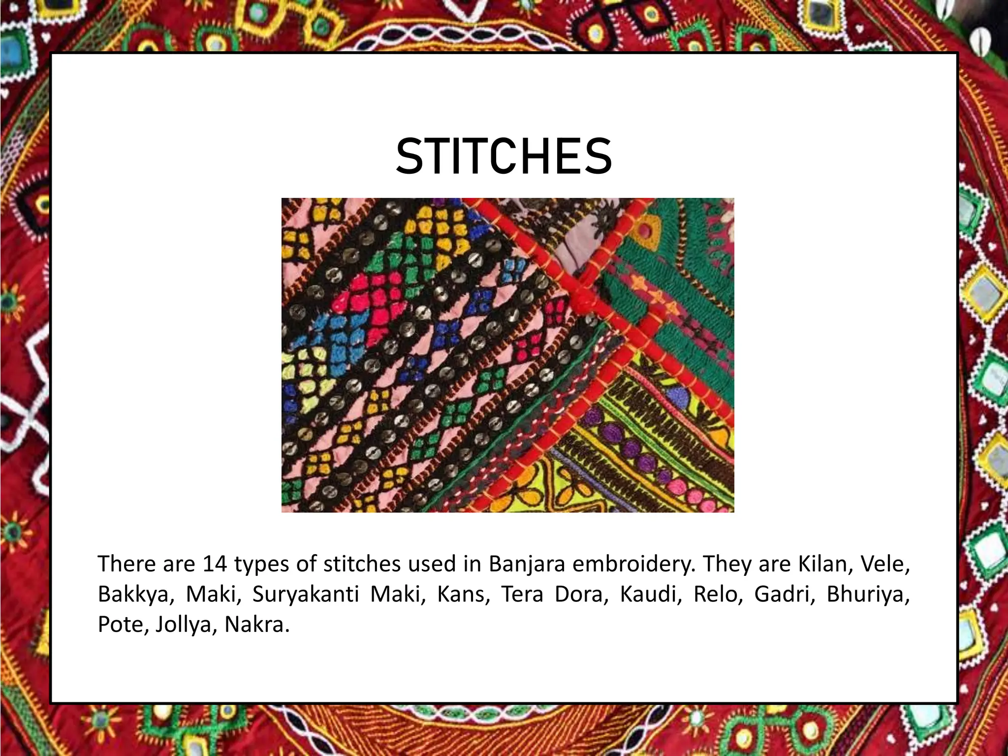 -Banjara- EMBROIDERY OF INDIA [RAJASTHAN] | PPTX