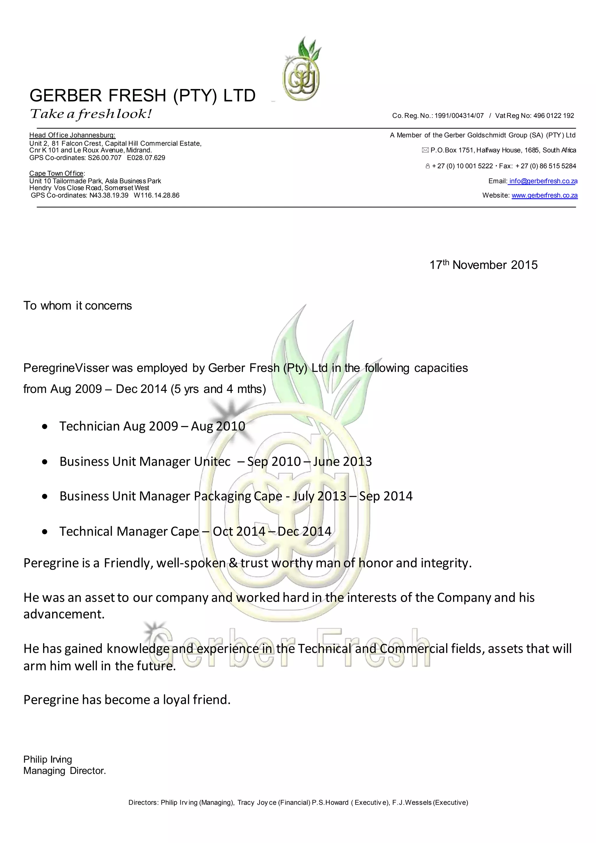 Gerber Fresh Reference | PDF