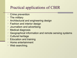 CBIR Final project1 | PPT