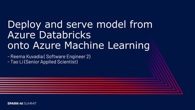 Deploy and Serve Model from Azure Databricks onto Azure Machine ...