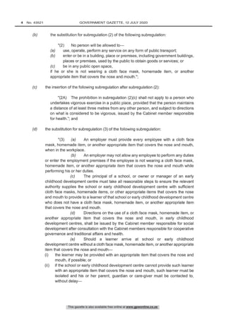 Further amendments to the Regulations on the COVID -19 lockdown. | PDF