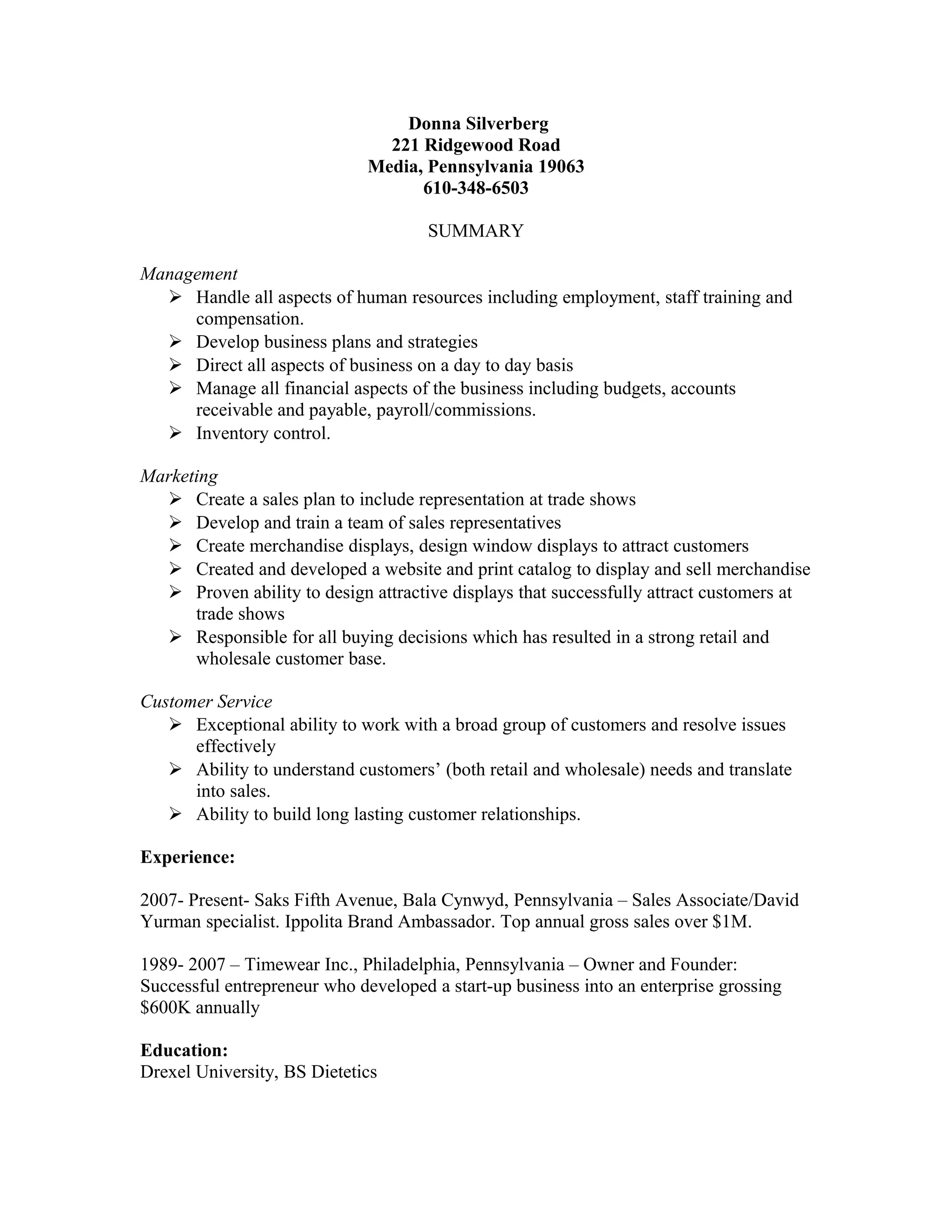 DSC Resume Dec.2010