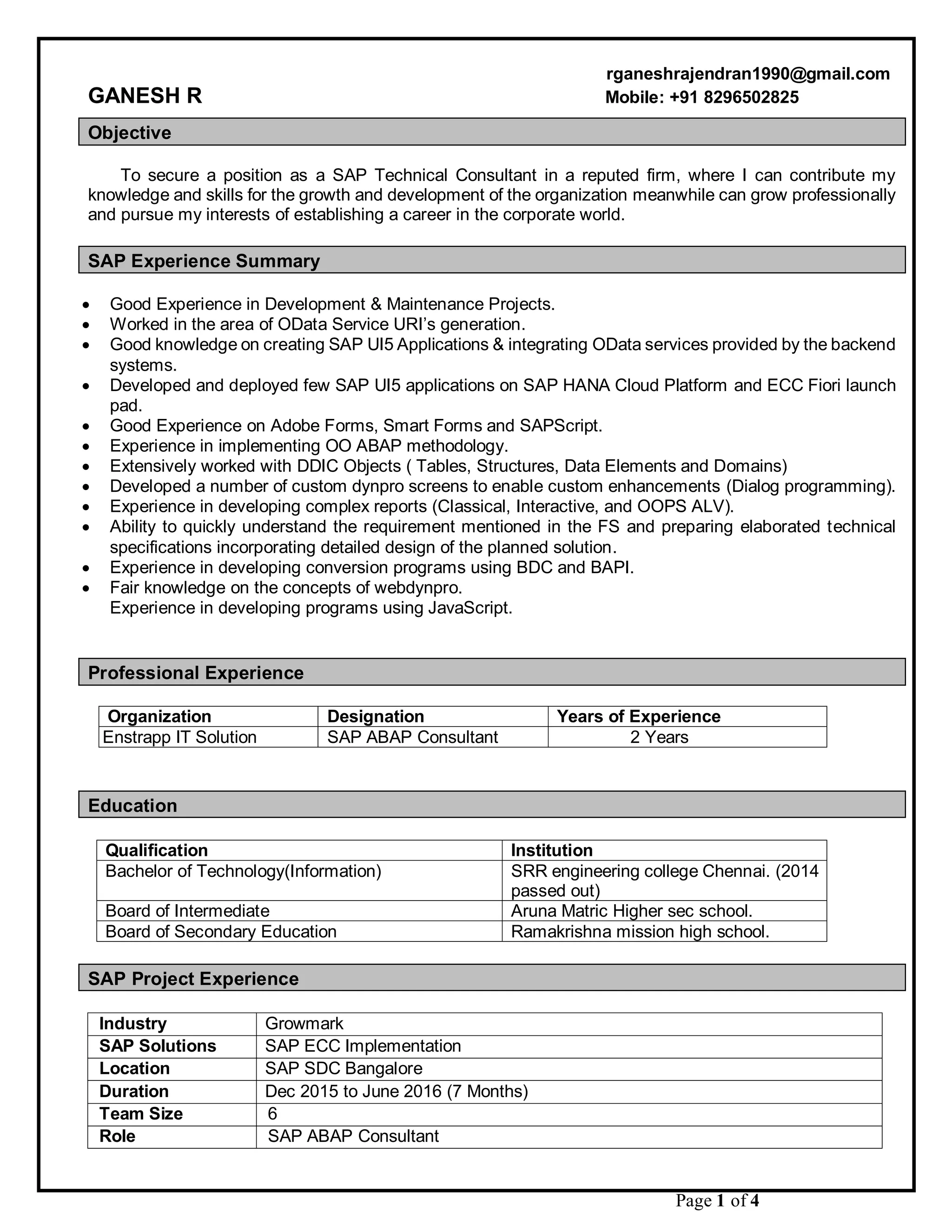 Ganesh Updated Resume | PDF