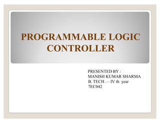 43542179 programmable-logic-controller-plc-ppt | PDF