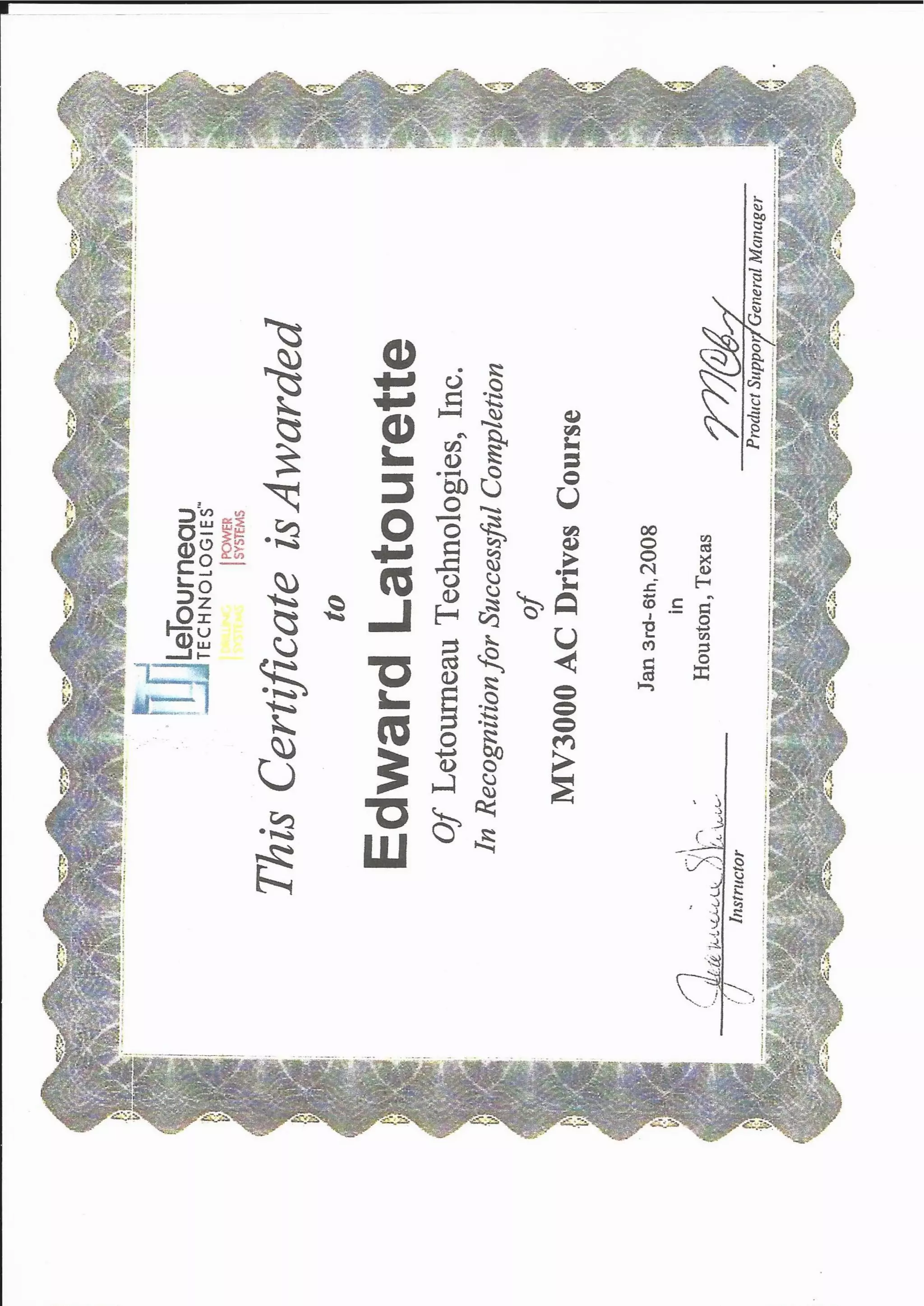 Alstom MV3000 AC Drive certificate | PDF