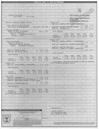 Cert TCNJ Transcript | PDF