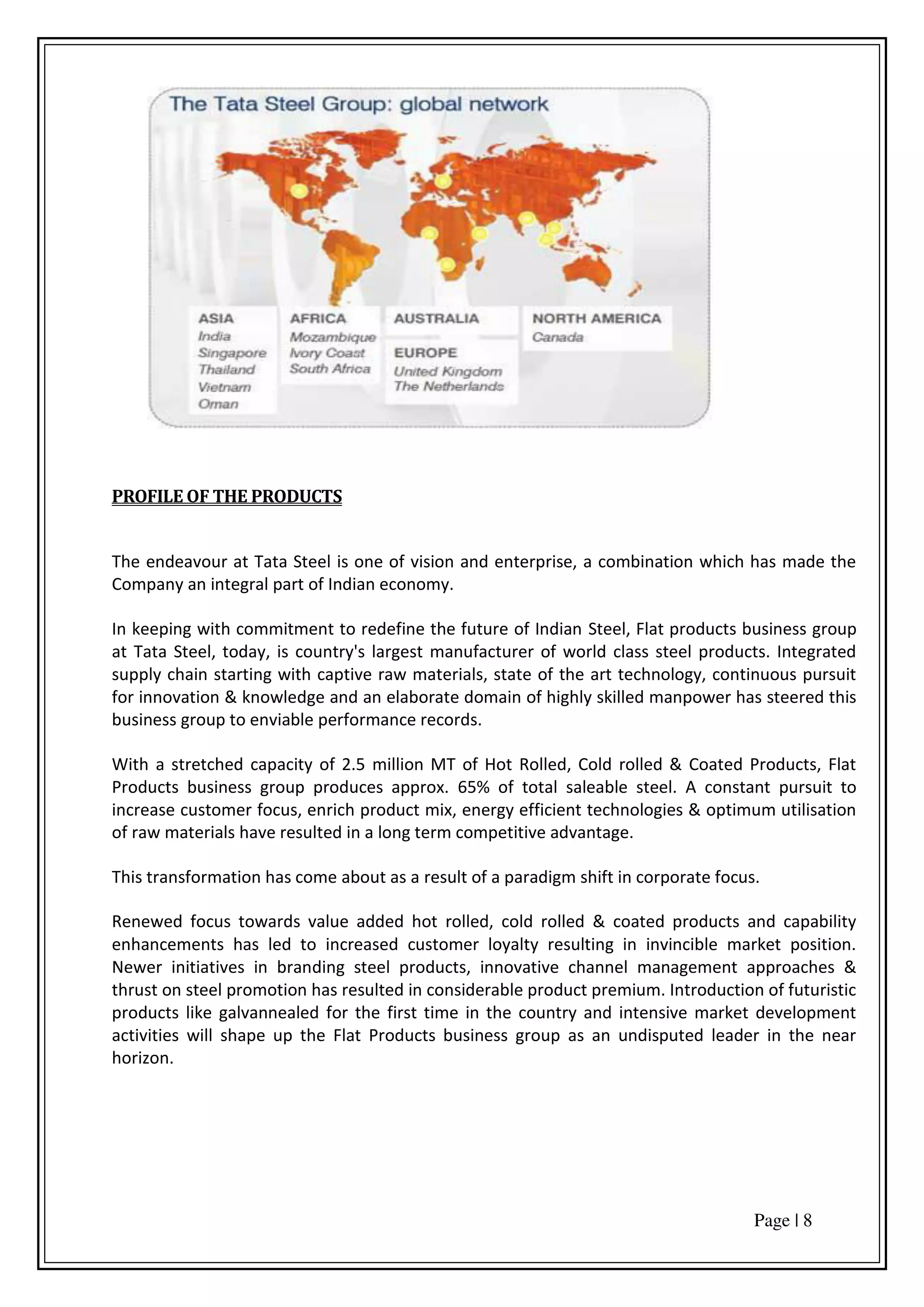 Tata Steel Organisation Structure Project | PDF