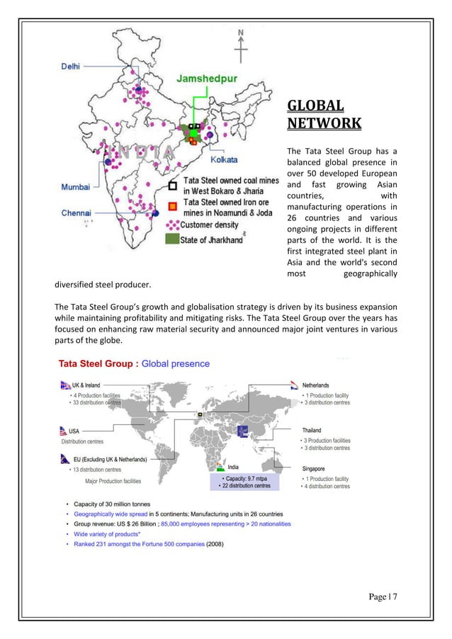 Tata Steel Organisation Structure Project | PDF