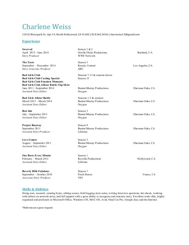 Charlene Weiss_Resume