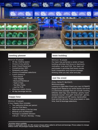 Main Event Corporate and Group Events | PDF