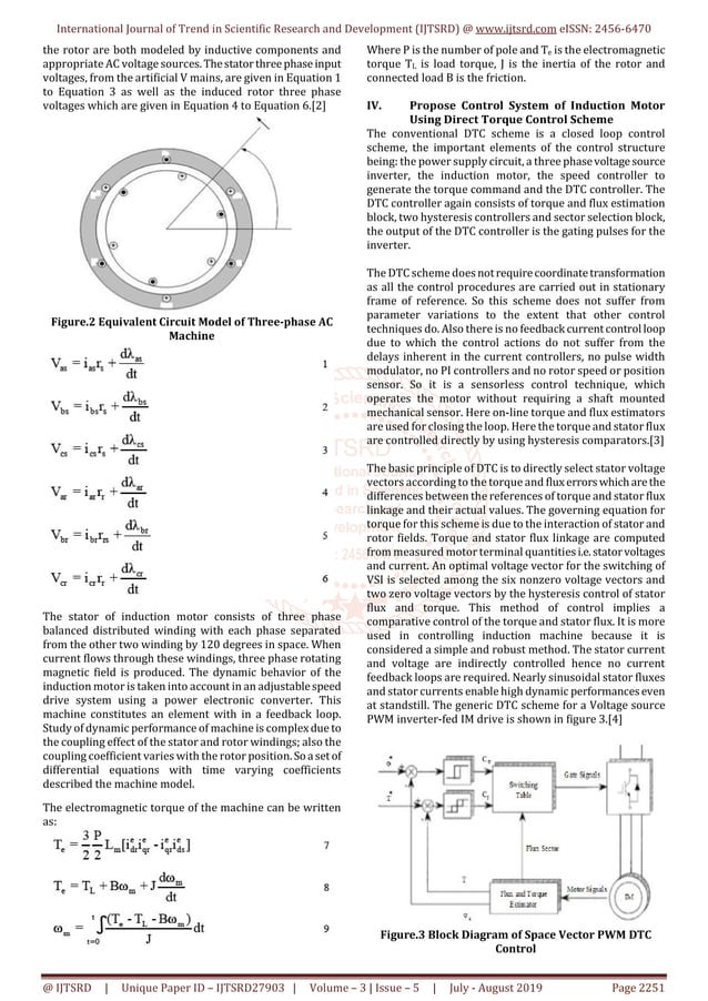 Speed Control System Of Induction Motor By Using Direct Torque Control