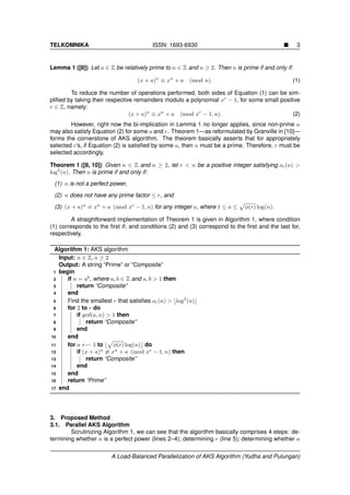 A Load-Balanced Parallelization of AKS Algorithm | PDF