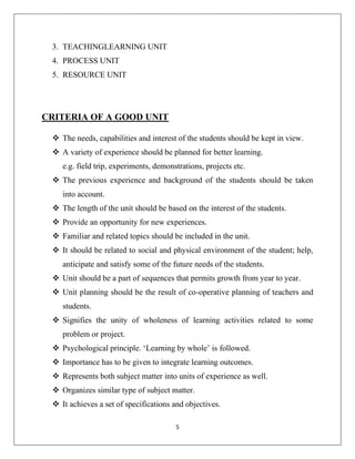 Unit-Planning MSC Nursing 1st Year (SOS) | PDF