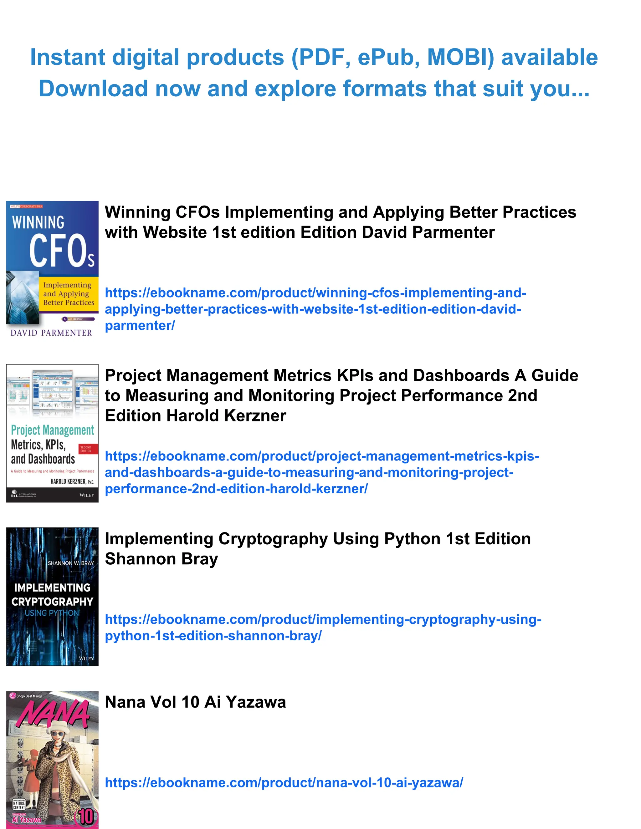 Key Performance Indicators KPI Developing Implementing and Using Winning KPIs 2nd Edition David ...