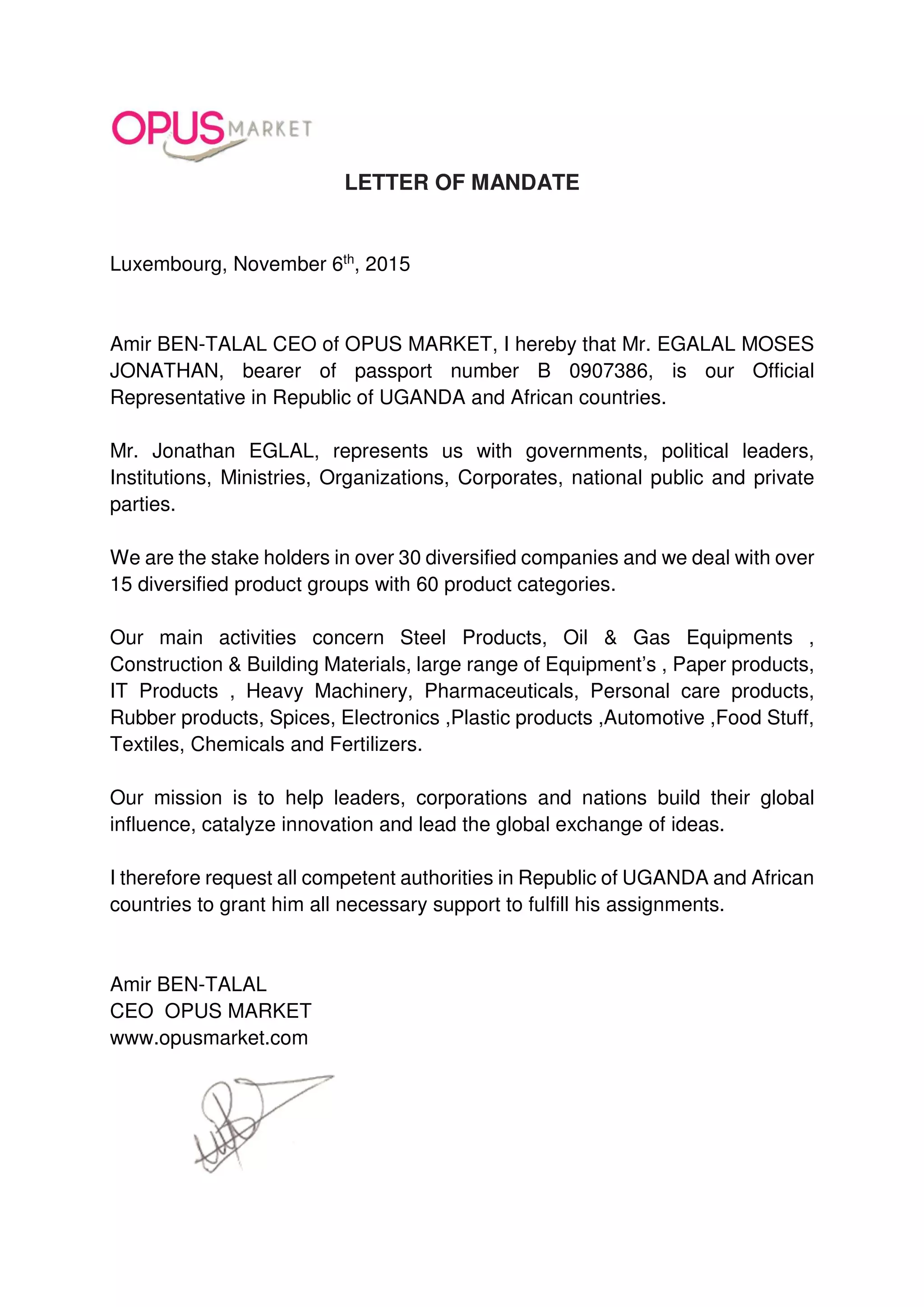 Mandate letter SIR JONATHAN M E | PDF