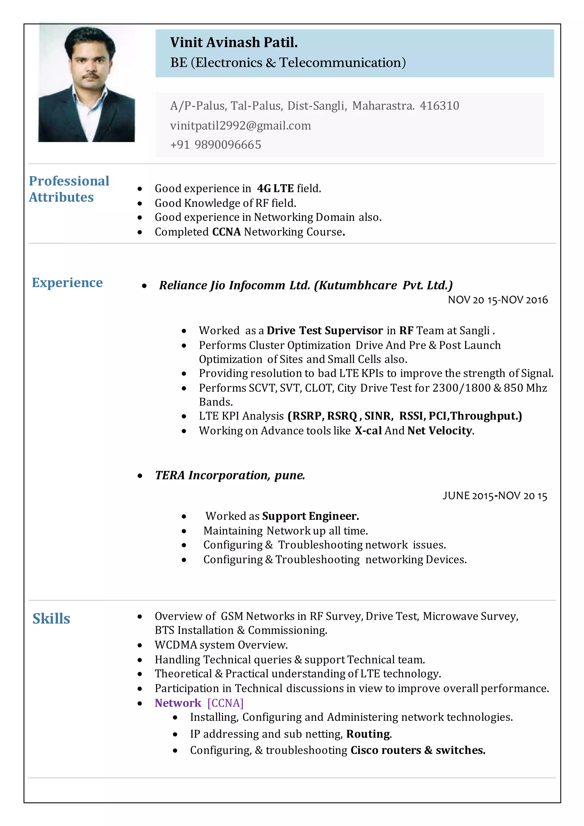 CV Vinit Patil | PDF