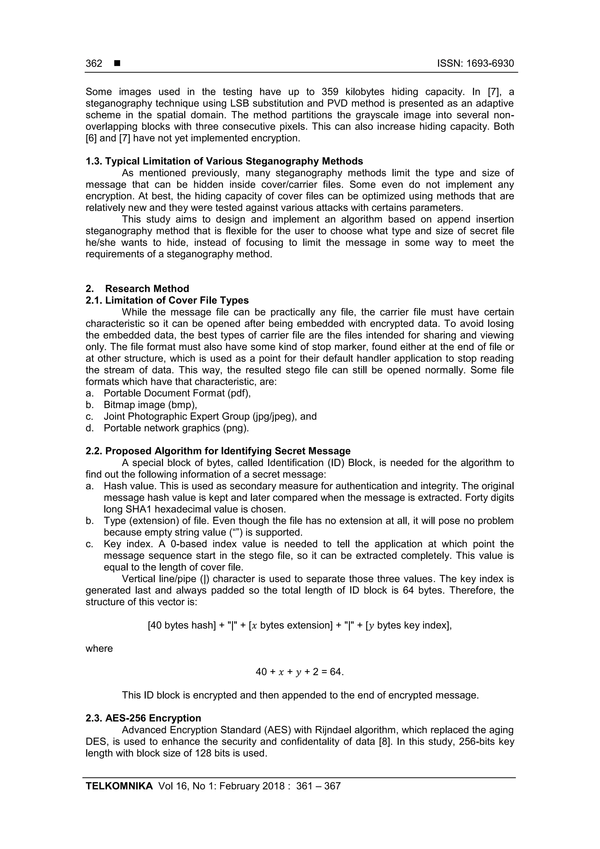 File Encryption and Hiding Application Based on AES and Append Insertion Steganography | PDF ...