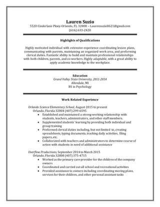 Lauren Suzio Resume | DOCX