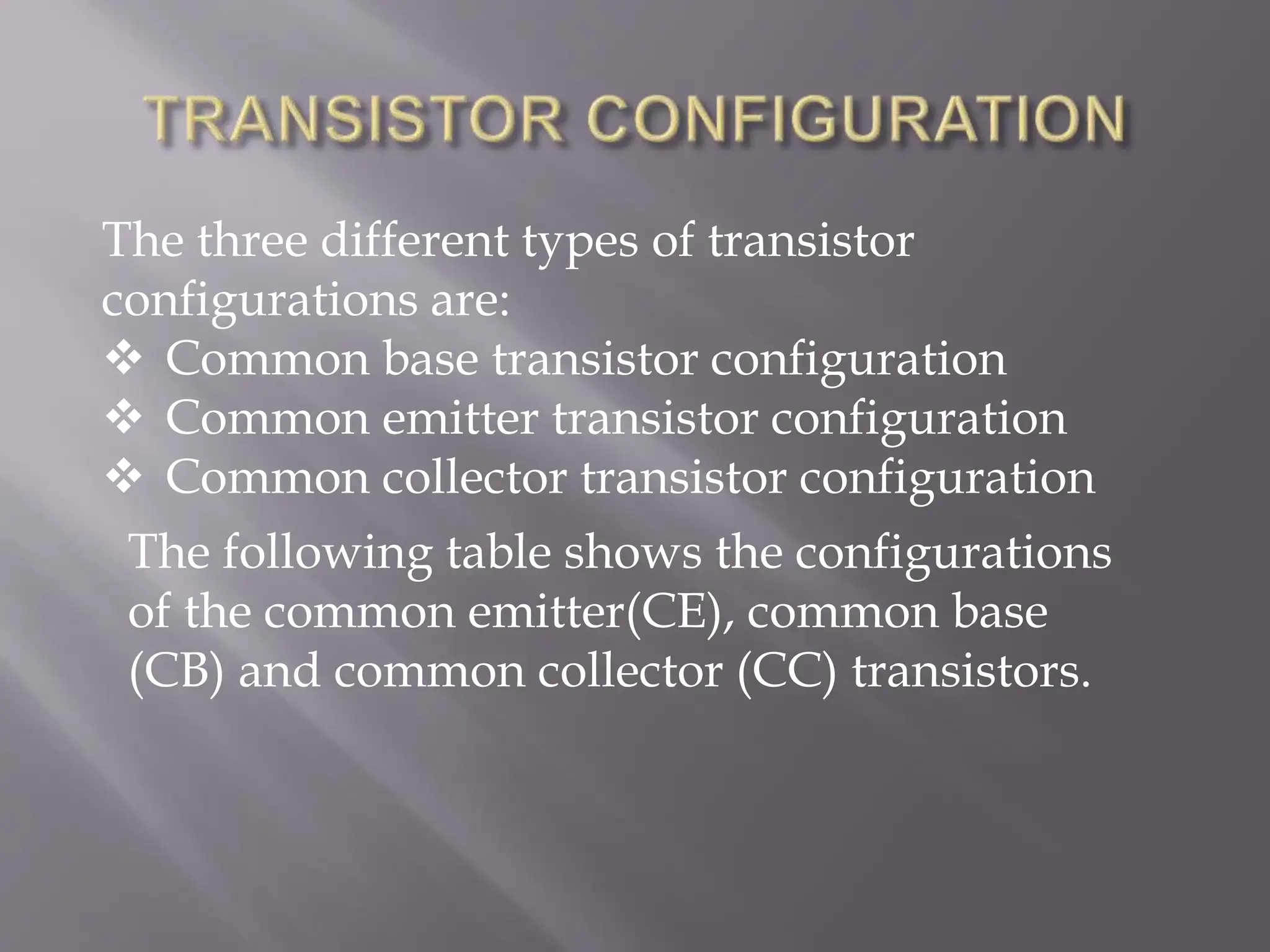 Introduction to transistor and explanation | PPTX