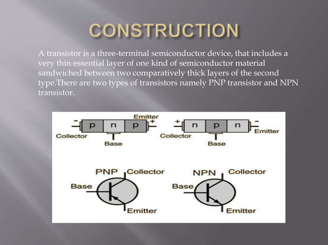 Introduction to transistor and explanation | PPTX