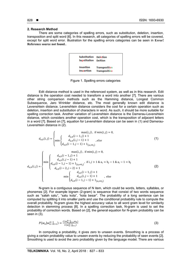 Fast and Accurate Spelling Correction Using Trie and Damerau-levenshtein Distance Bigram | PDF
