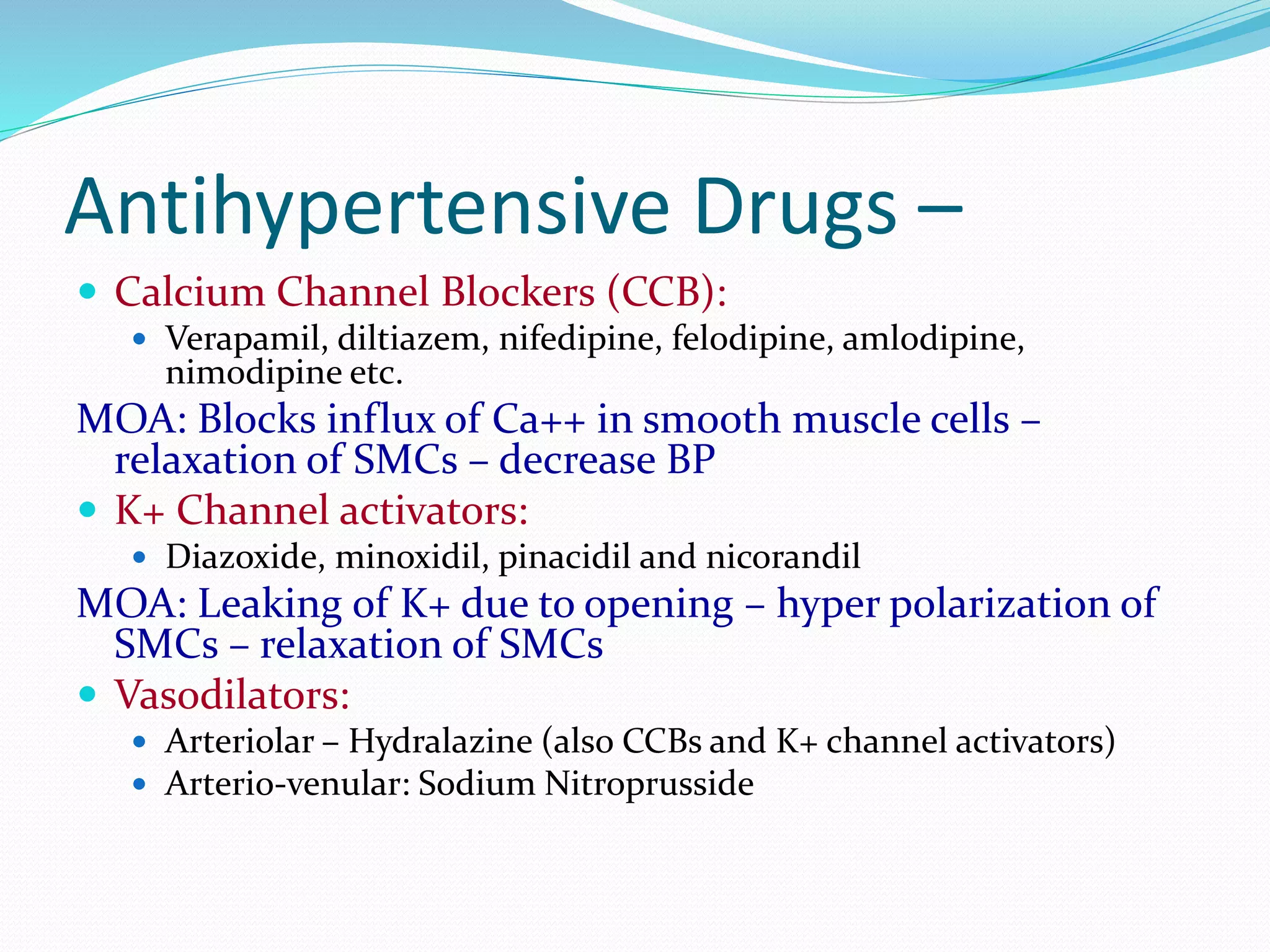 anti hypertensive drugs for nursing students | PPT | Heart and ...