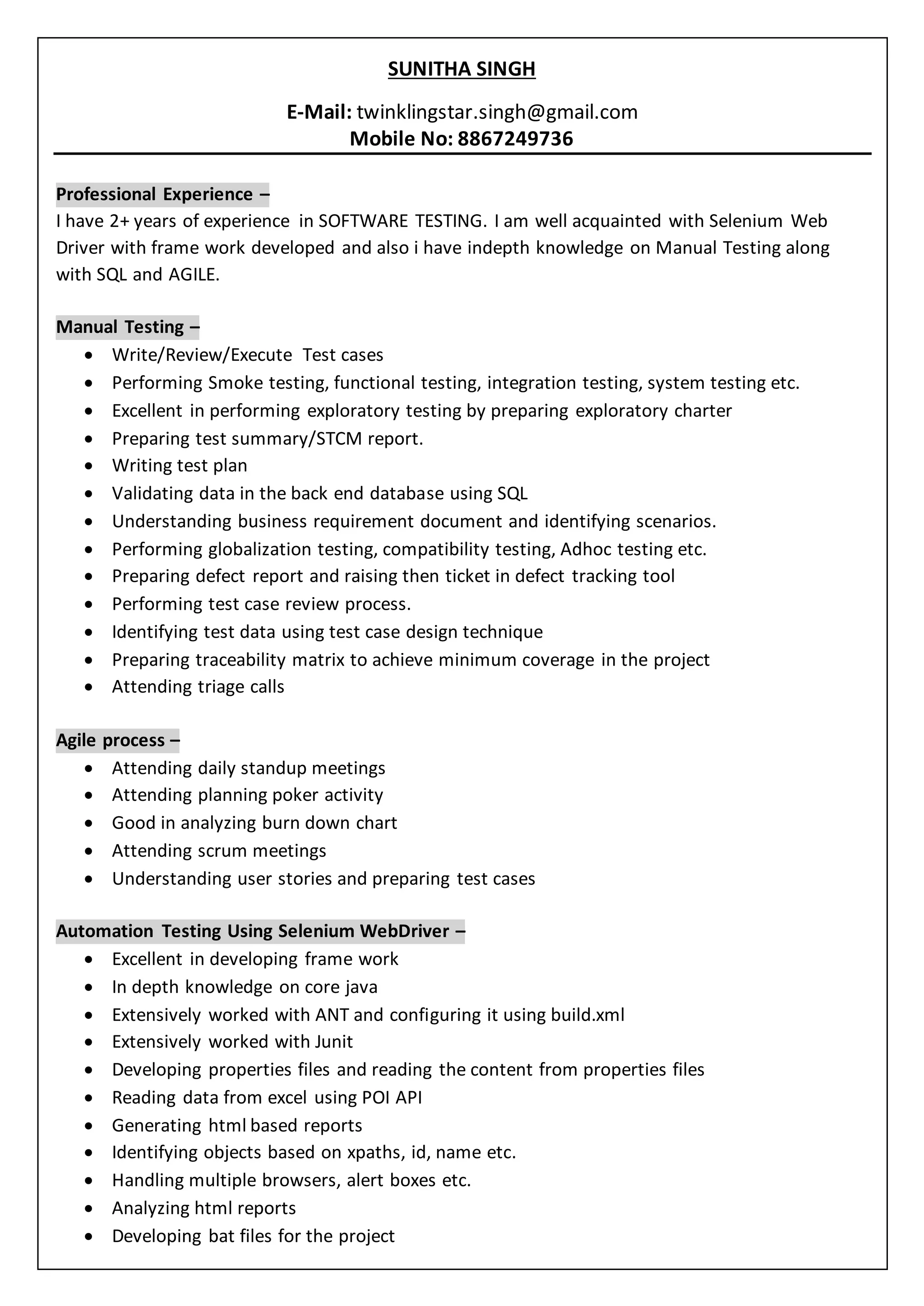 sun exp Resume | DOCX