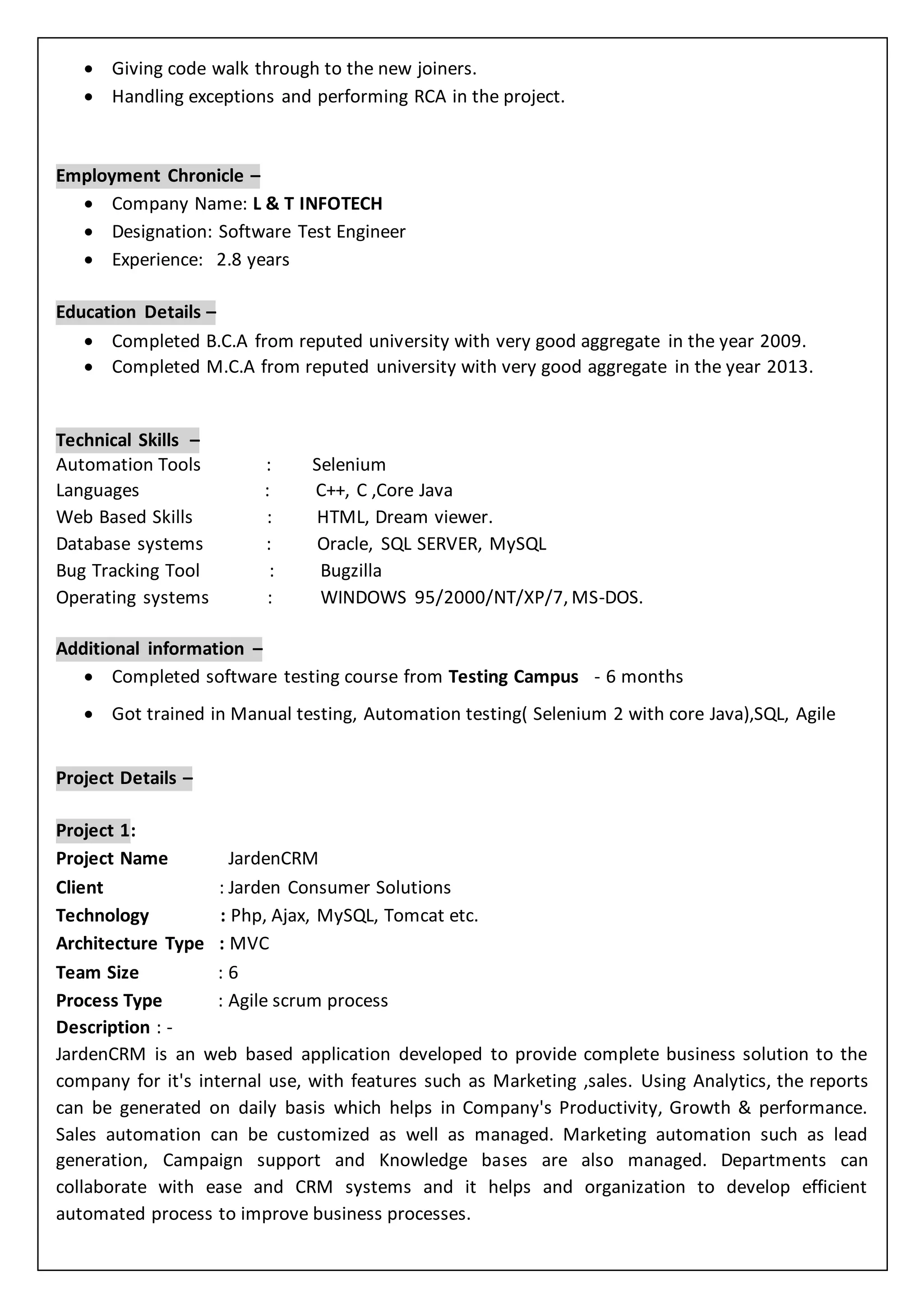 sun exp Resume | DOCX