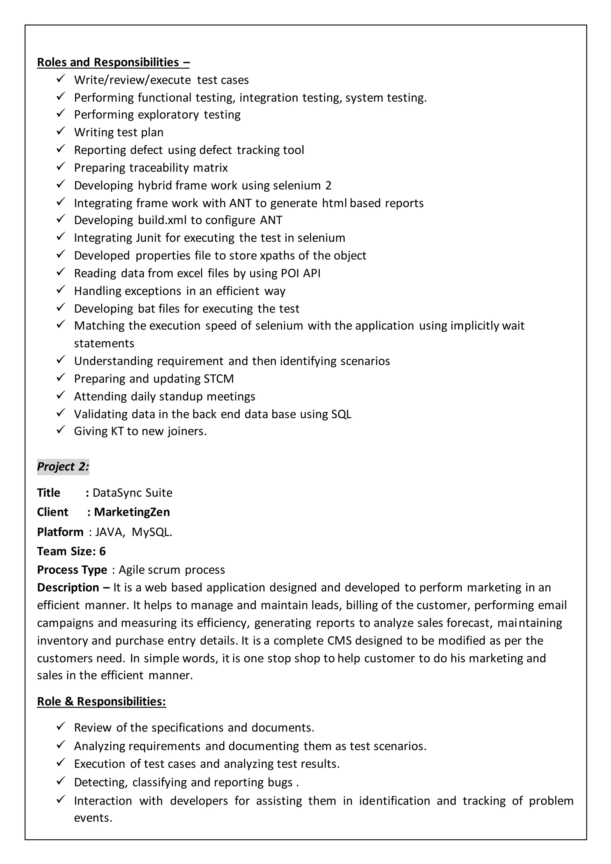 sun exp Resume | DOCX