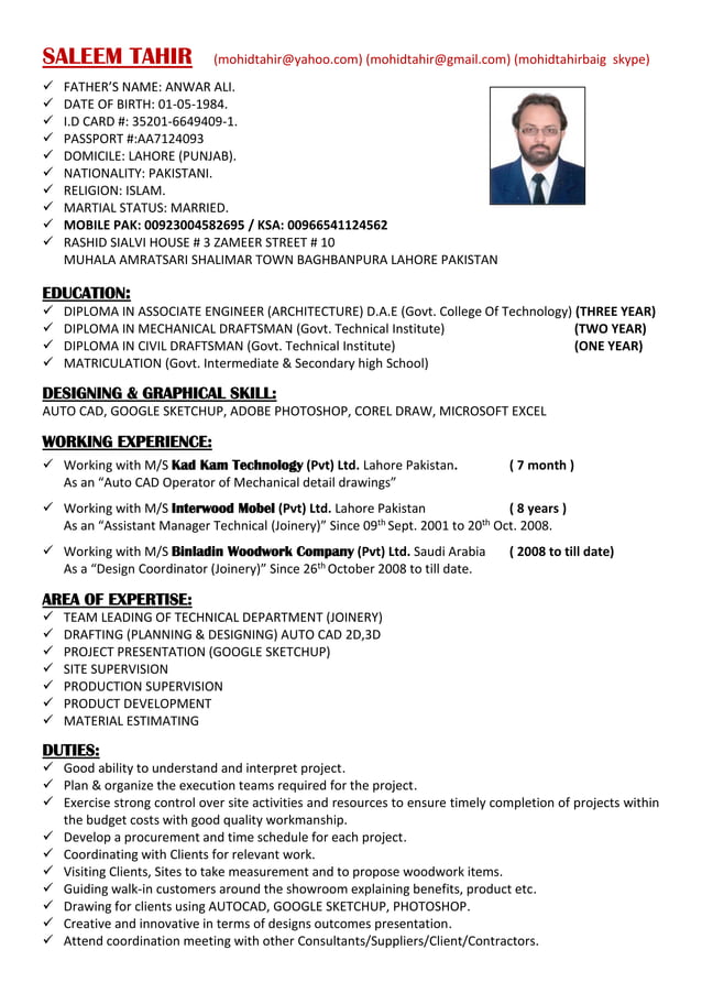 M.S.TAHIR CV | PDF