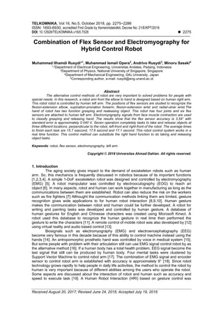 Combination of Flex Sensor and Electromyography for Hybrid Control ...