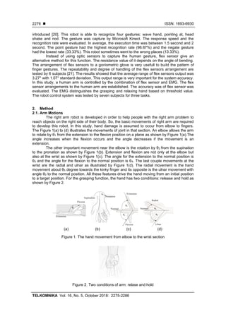 Combination of Flex Sensor and Electromyography for Hybrid Control Robot | PDF