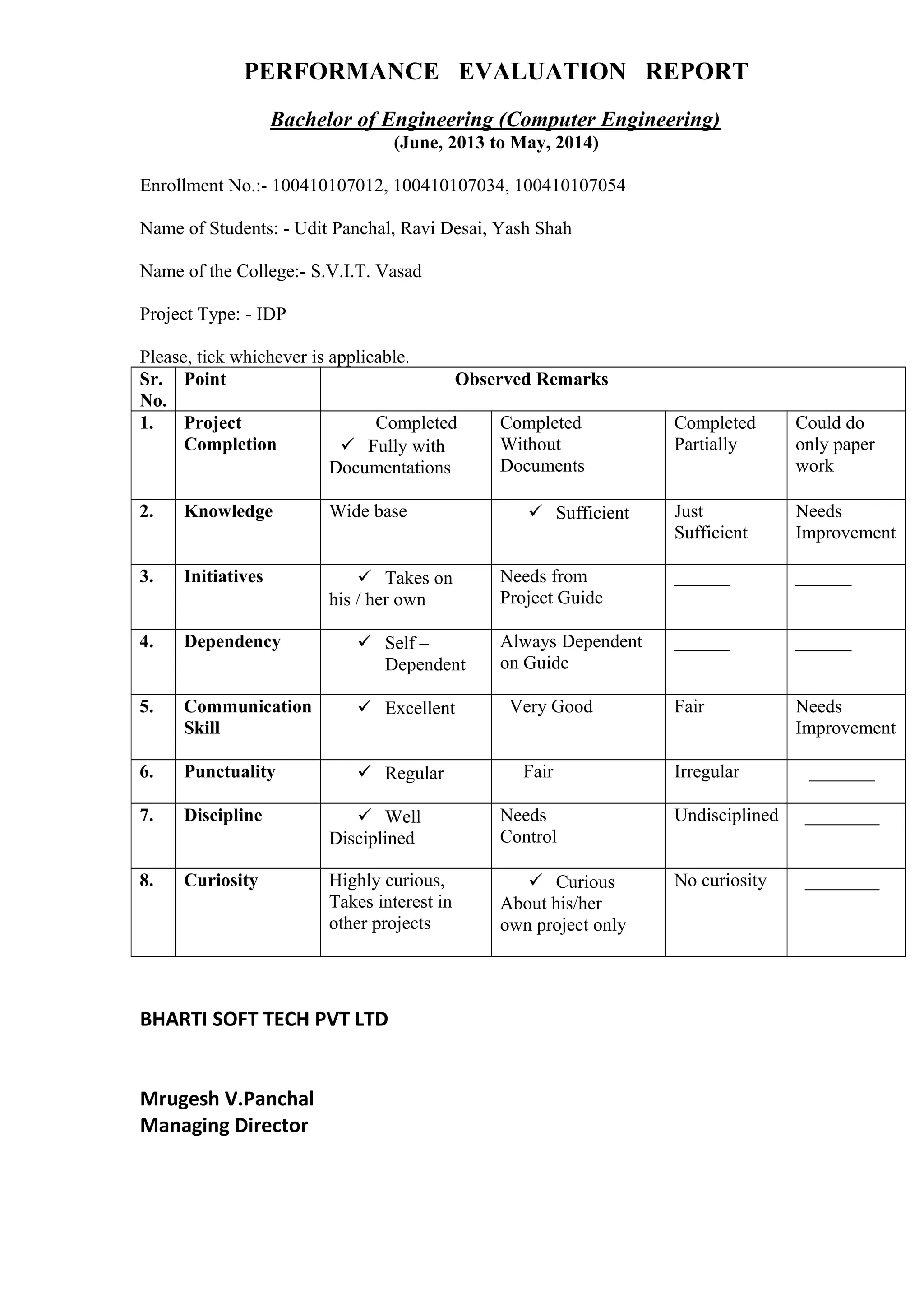 Performance_Eval_Report_Company | DOC
